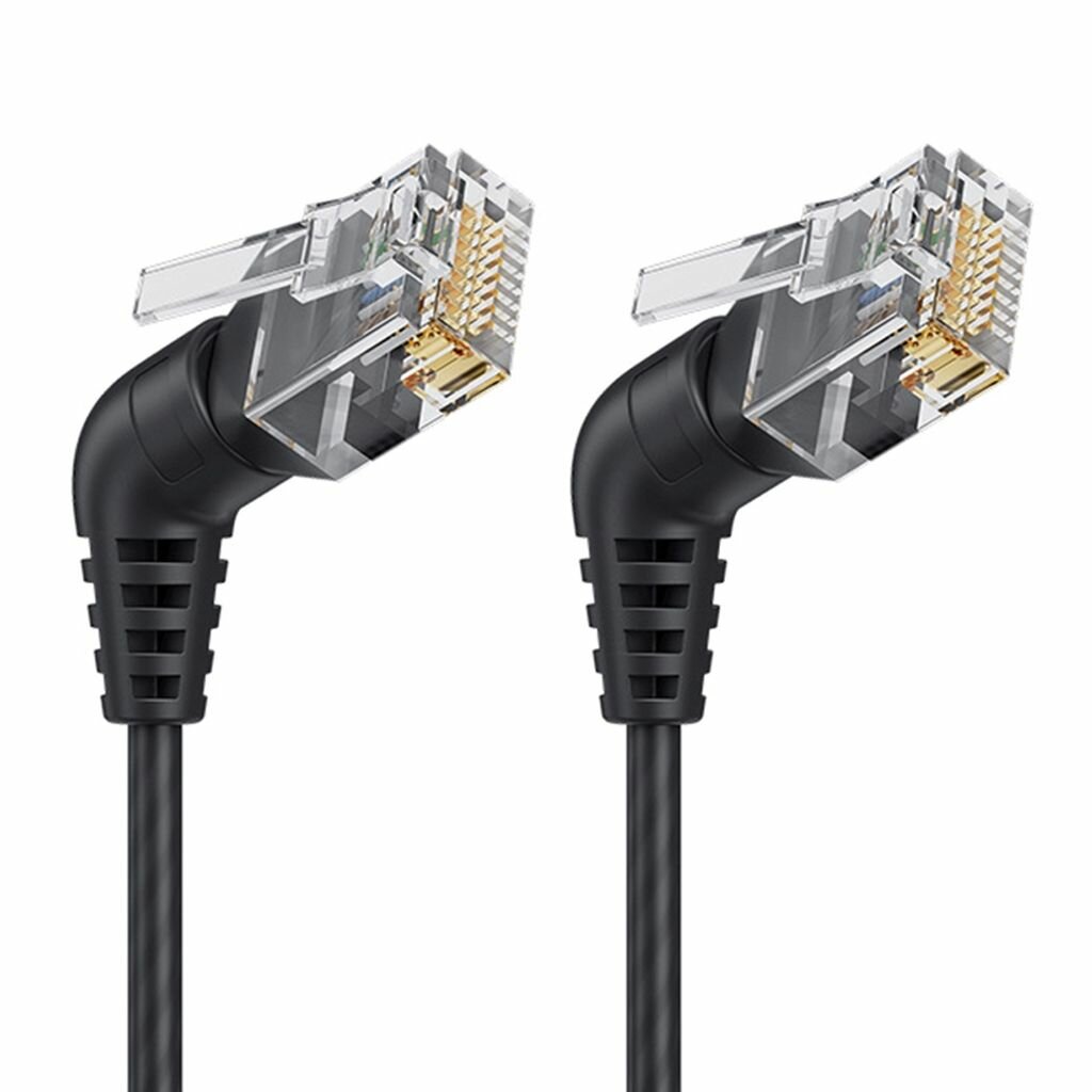Кабель U/FTP Cat 6a с угловым разъемом 10 Гбит/с, 25 см