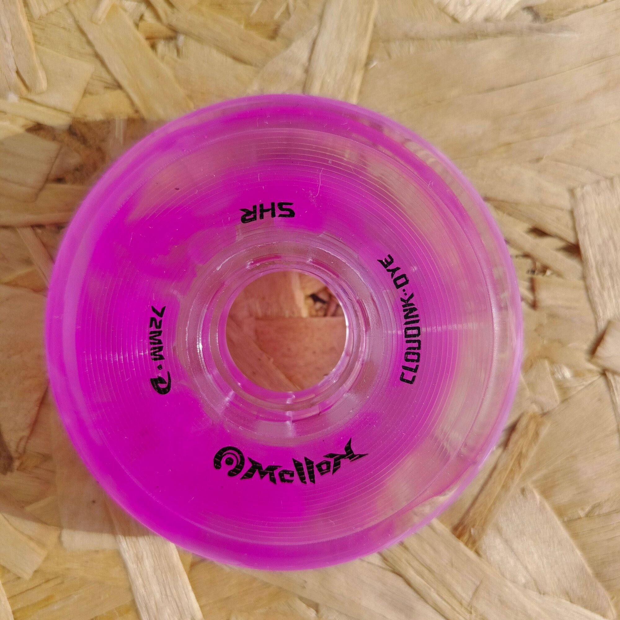 Колеса для роликов 72мм 85а жесткости 8шт. Прозрачные с фиолетовыми наплывами. Omelox.