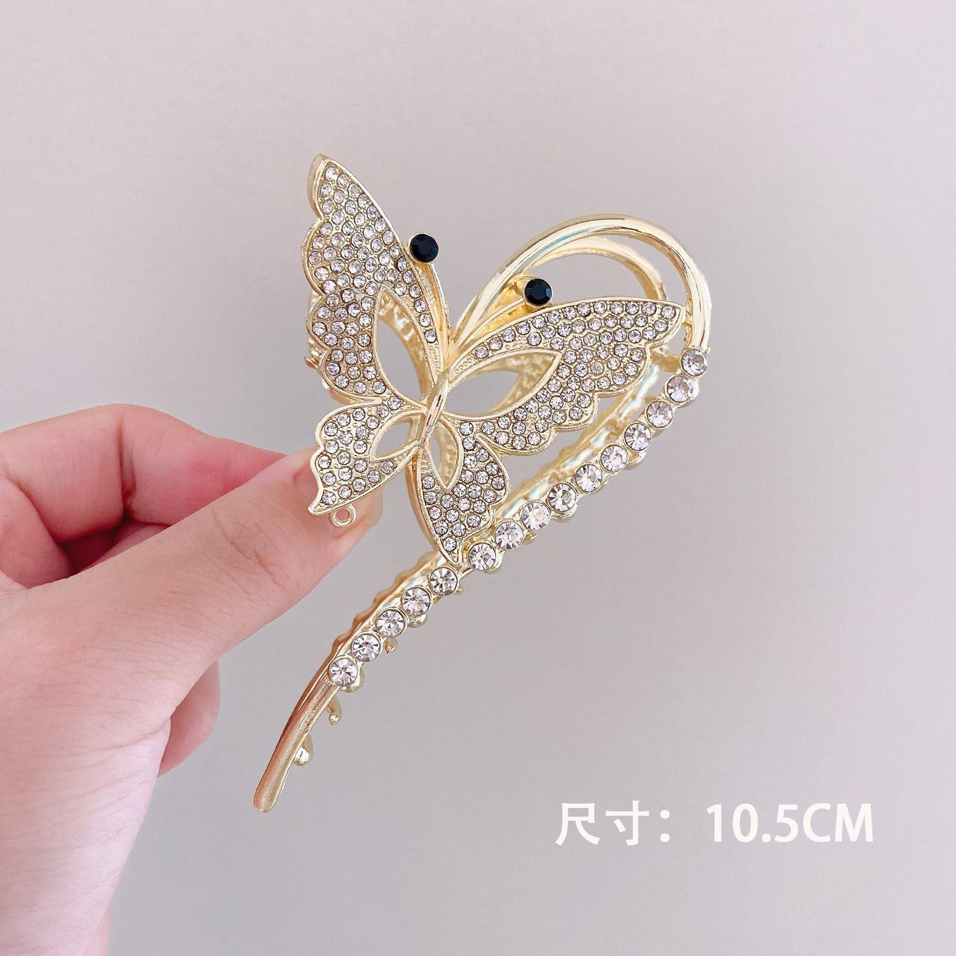 Заколка для волос "Бабочка", в виде бабочки, в шахматном порядке