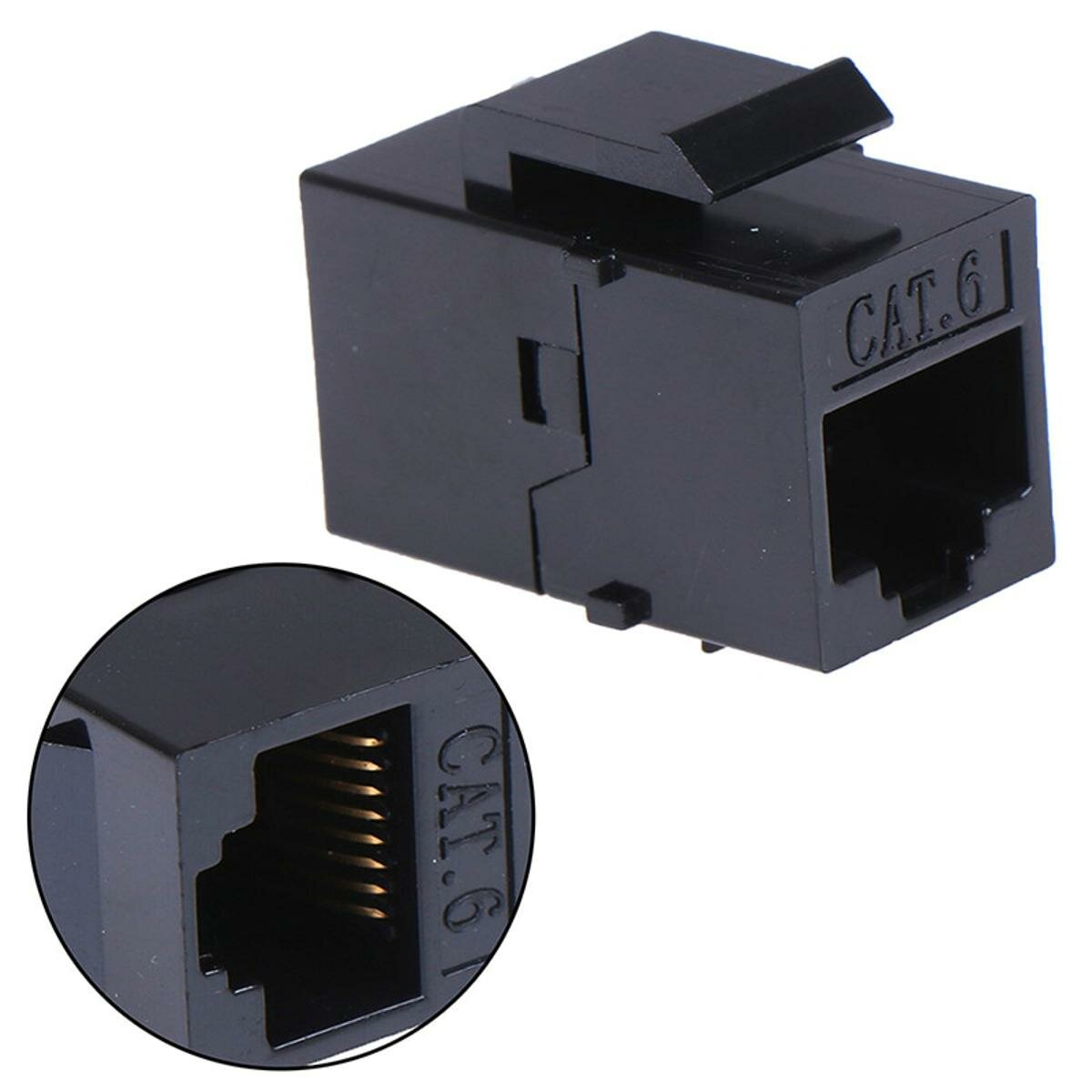 RJ45 Female To UTP Cat5e CAT6 Keystone Jack Inline Соединительный адаптер