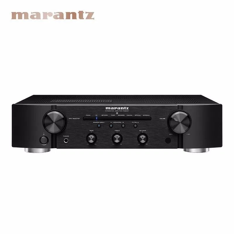 Усилитель мощности HIFI MARANTZ PM6007 поддерживает цифровой вход, аудиовход, двухпроводное разделение, выход на сабвуфер, позолоченный разъем, черный