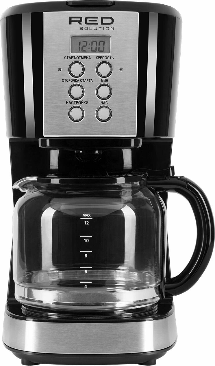 Кофеварка RED SOLUTION RCM-M1529, капельная, черный / серебристый