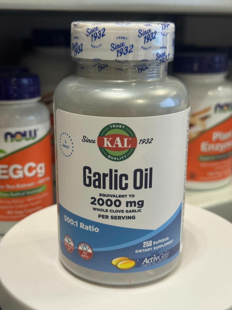 KAL Garlic Oil 2000 mg, Чесночное масло, 250 гелевых капсул