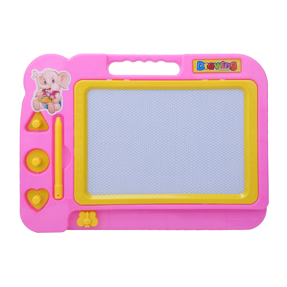 Детская доска для рисования, пазл, раннее обучение, черный пластик, магнитный блокнот для рисования, розовый