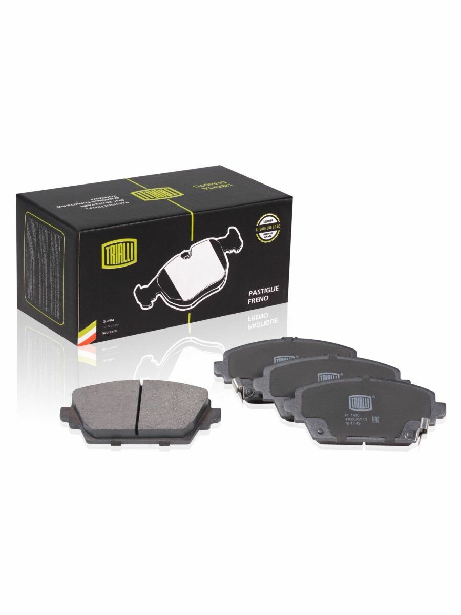 Колодки тормозные дисковые передние TRIALLI PF1410 для а/м NISSAN ALMERA/PRIMERA