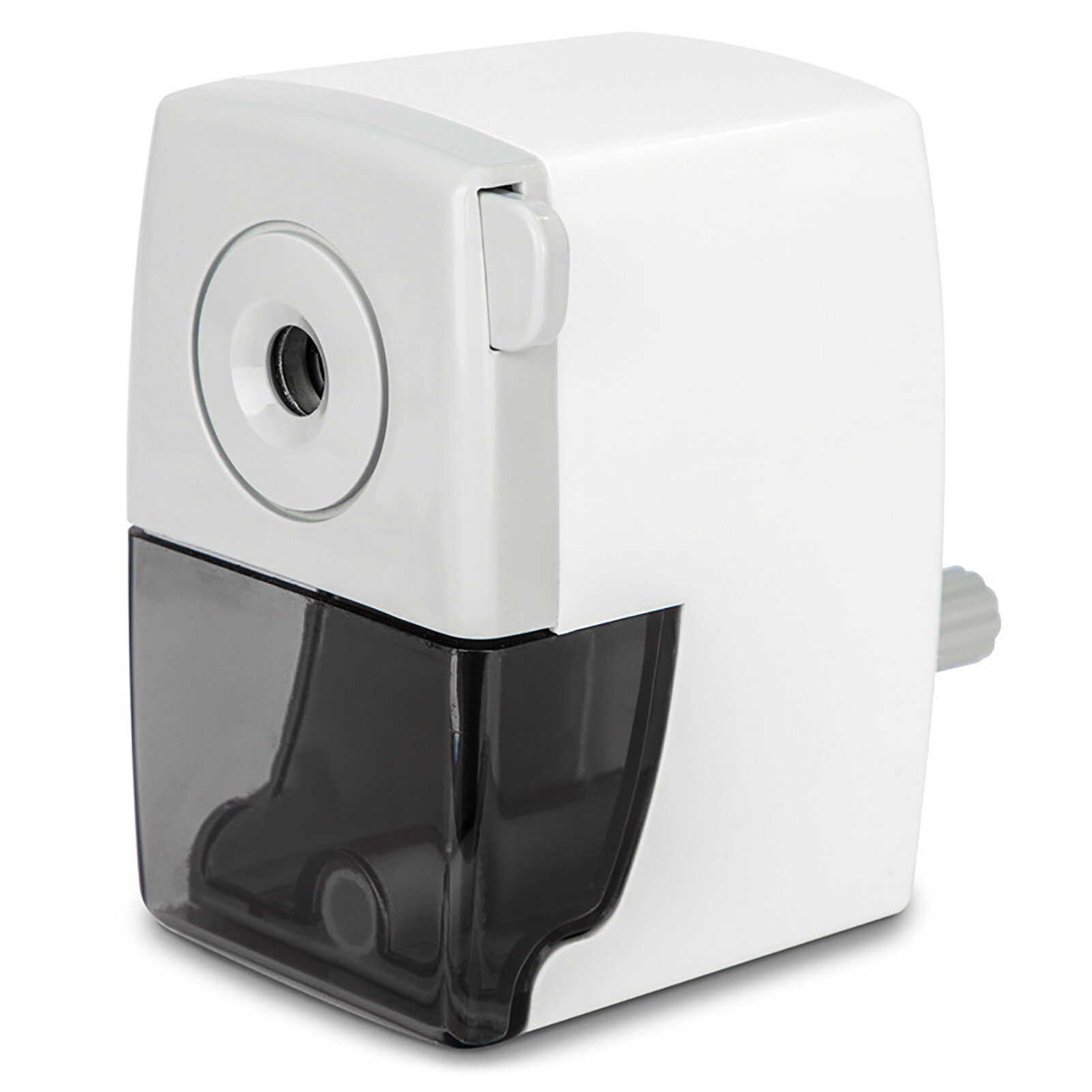 Точилка для карандашей симпатичной формы, ручная, с ручным приводом, портативная, компактная, удобная, канцелярская, для студентов, белая.