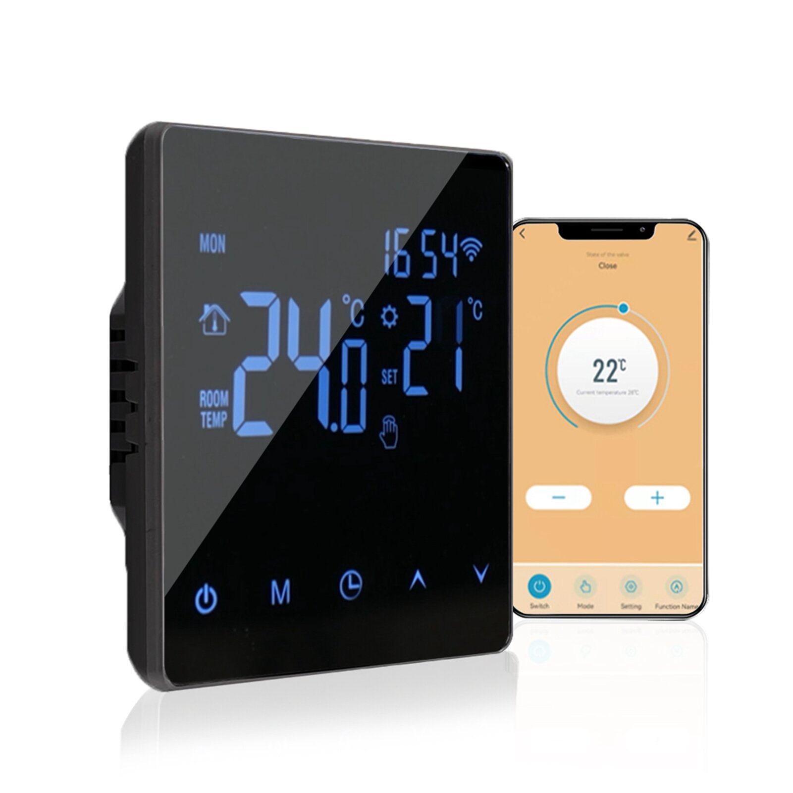 Wi -Fi Smart Thermostat Tempertait Controller для 3A нагревание воды ЖК -дисплея Программируемое программируемое приложение TUYA Управление приложением TUYA.