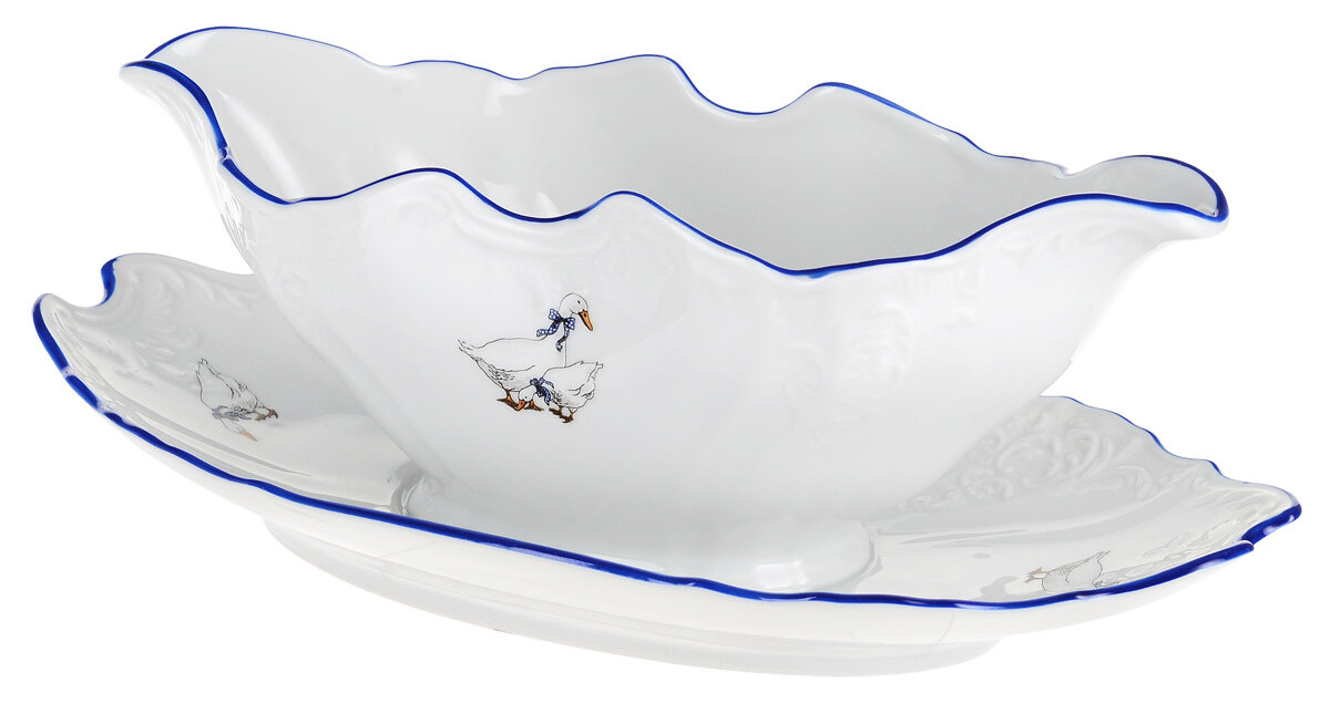 Соусник 500 мл; "Bernadotte" , декор "Гуси" , Thun / БТФ0368