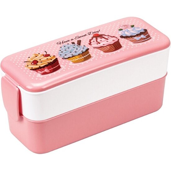 Контейнер Idea для обеда (0,5+0,5л) М 1233 капкейки