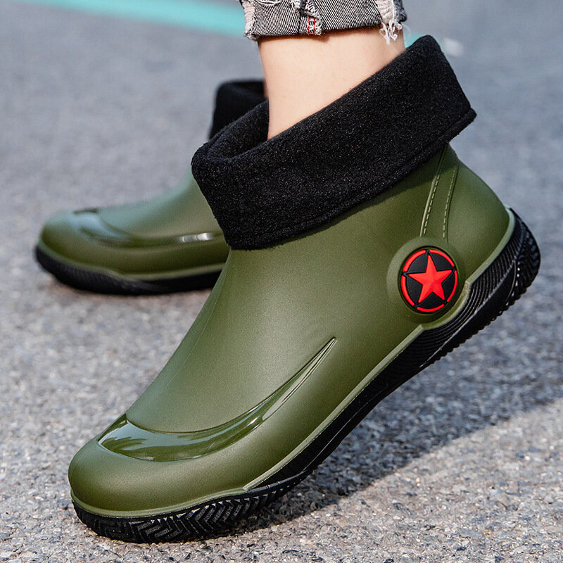 Непромокаемые сапоги мужская резиновая обувь для рыбалки с короткими рукавами и непромокаемыми непромокаемыми ботинками