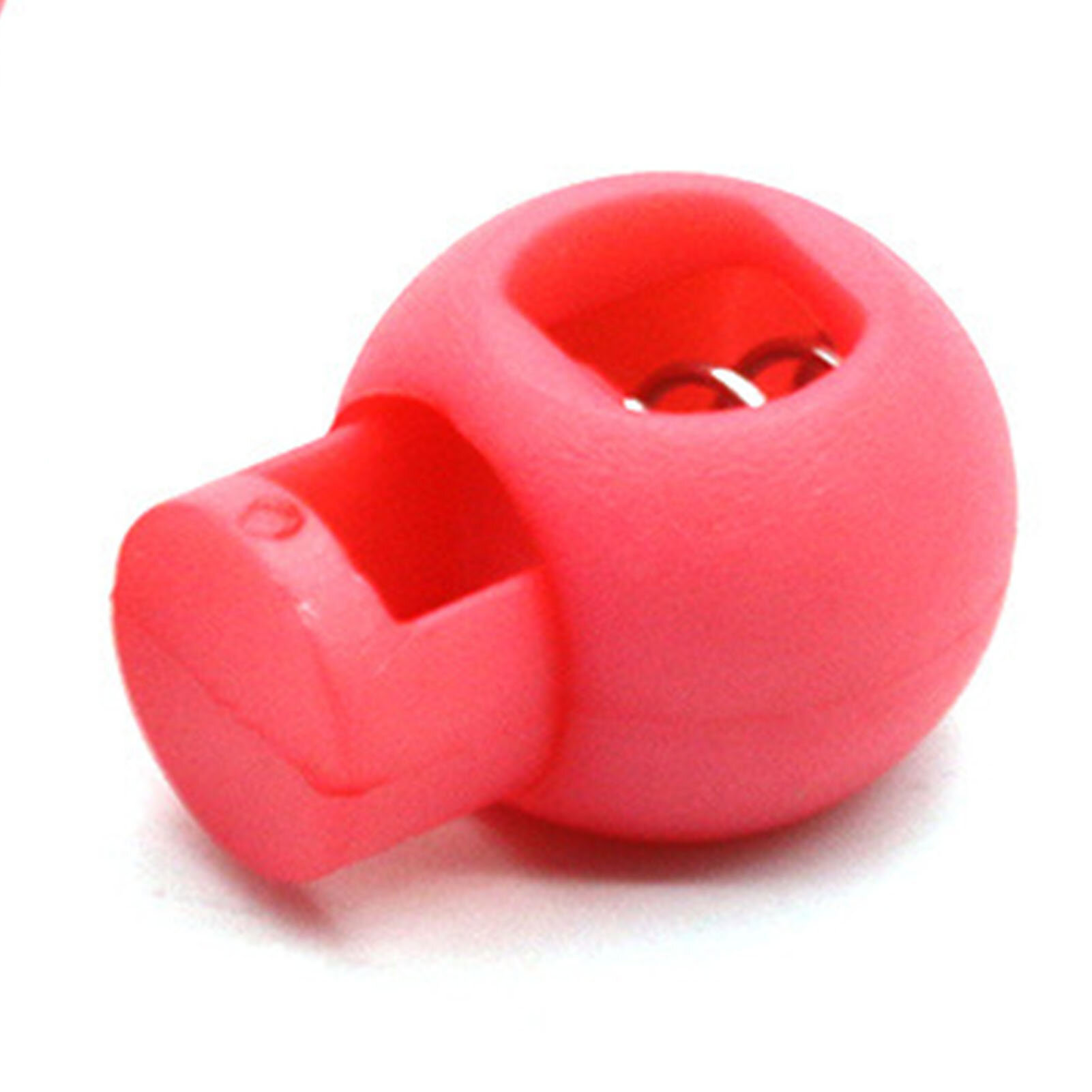 Пружинный шнур с застежкой-кнопкой, круглой застежкой-переключателем, одно отверстием, для спортивной одежды, шнурка для рюкзака, розово-красного цвета