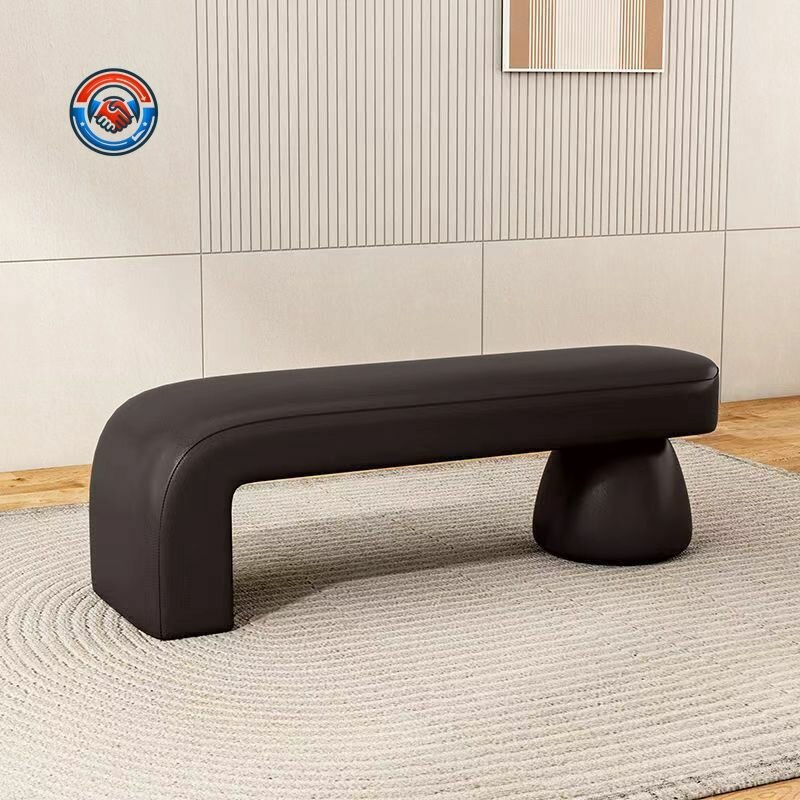 Банкетка для прихожей, мягкая скамейка для смены обуви с подушкой, компактная обувная лавка в прихожую, устойчивая и легко моющаяся