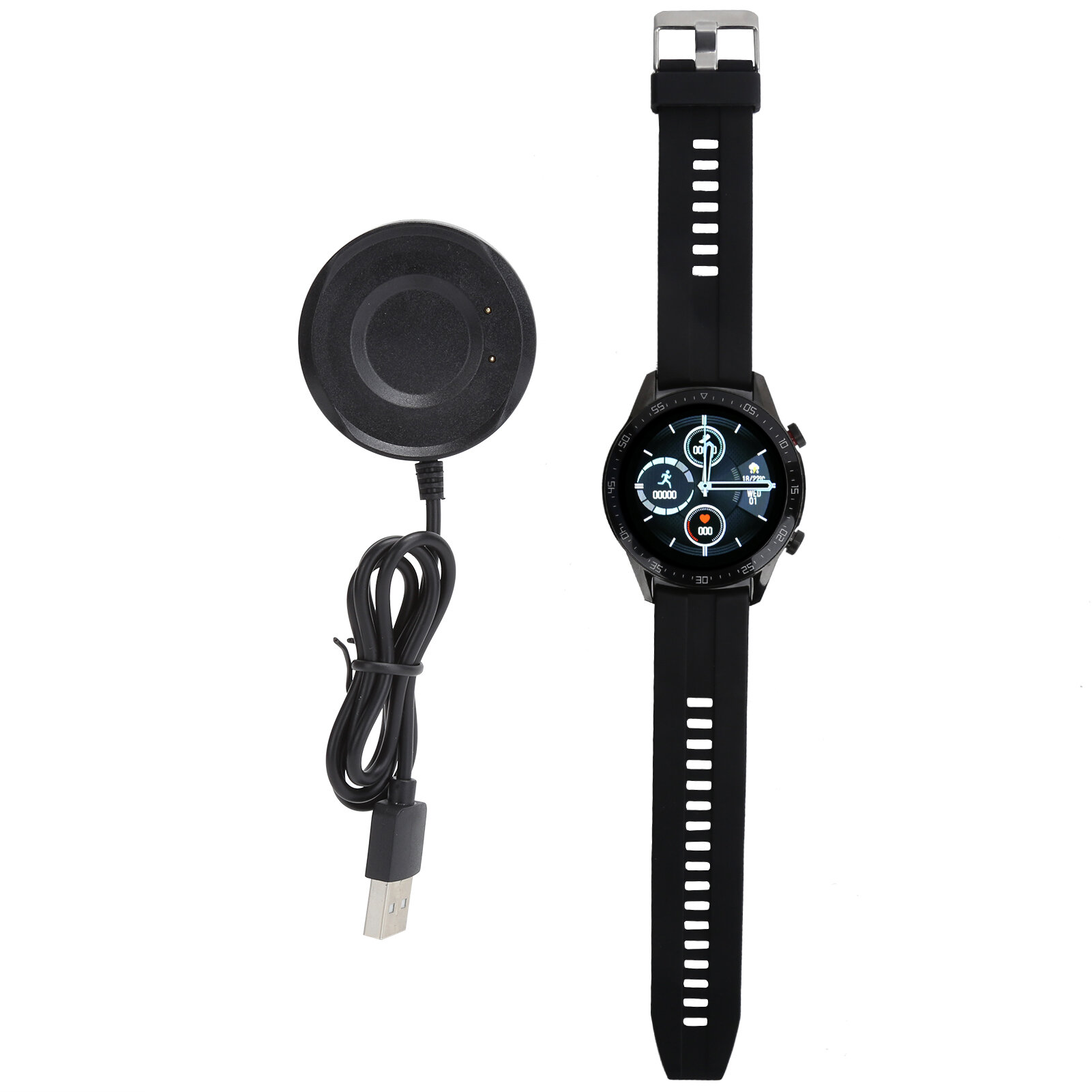 Смарт-часы SK7, экран 1.3", звонки, шагомер, IP68, черные