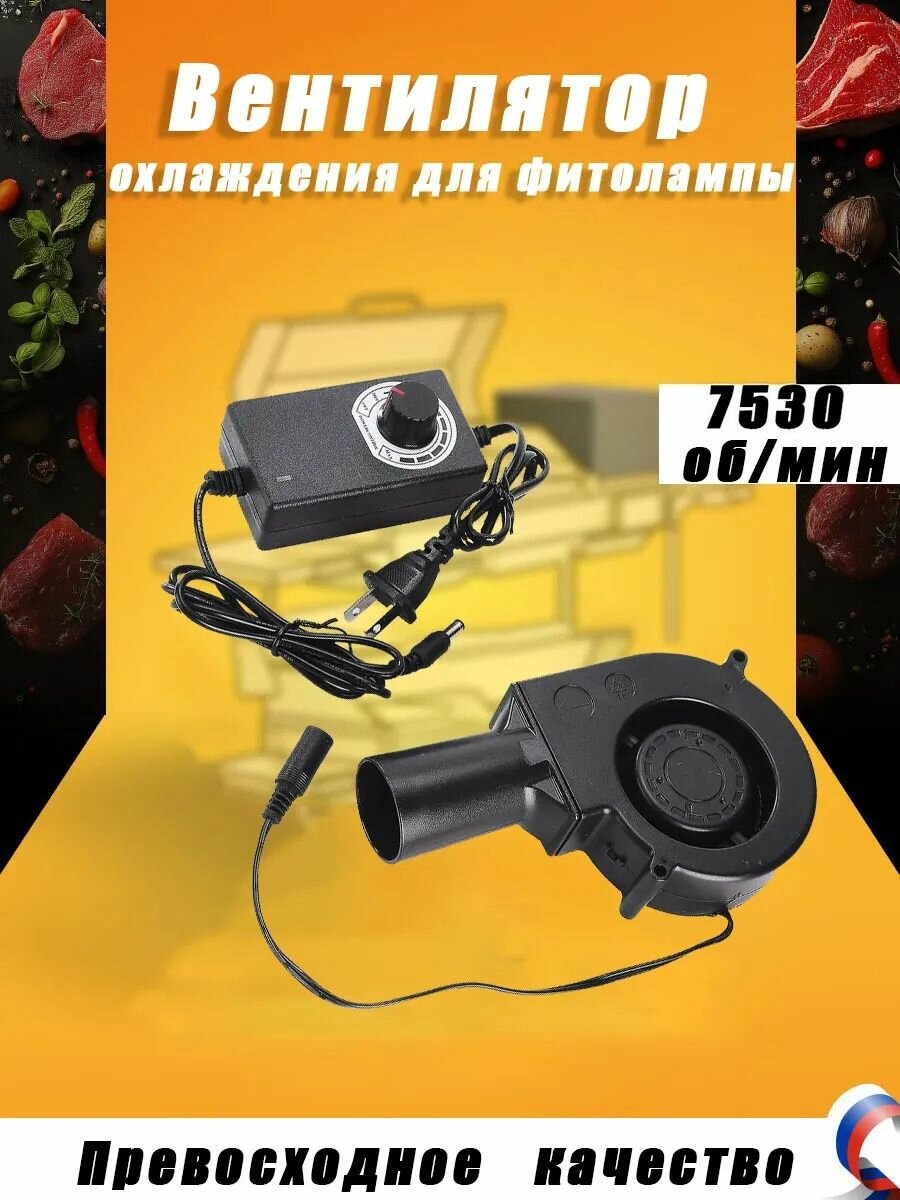 Вентиляторный блок дымогенератора (компрессор) для холодного копчения с регулятором