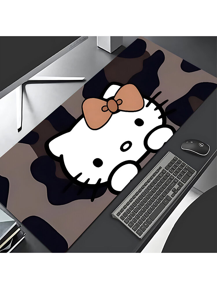 Коврик для рабочего стола Hello Kitty, нескользящий, для игрового компьютера40x90cm