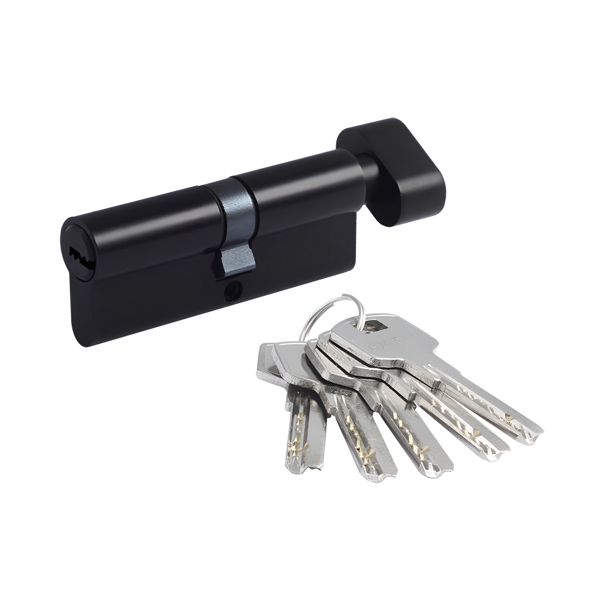 Цилиндровый механизм Нора-М ЕСО-STD Z ЛПВ-80 (40-40), ключ/вертушка, черный