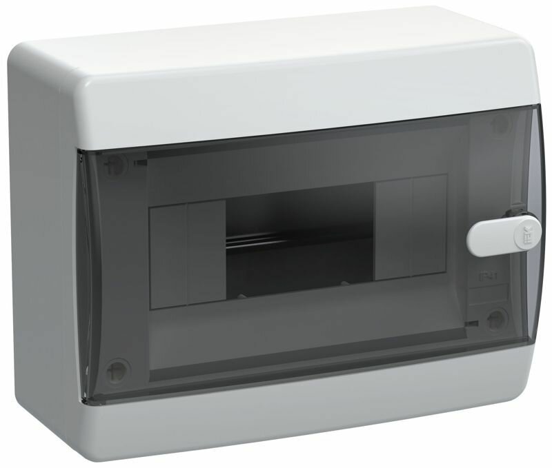Корпус ЩРН-П-8 UNION Compact IP41 черн. прозр. дверь пластик. IEK UIC-KP12-N-08-41-K01