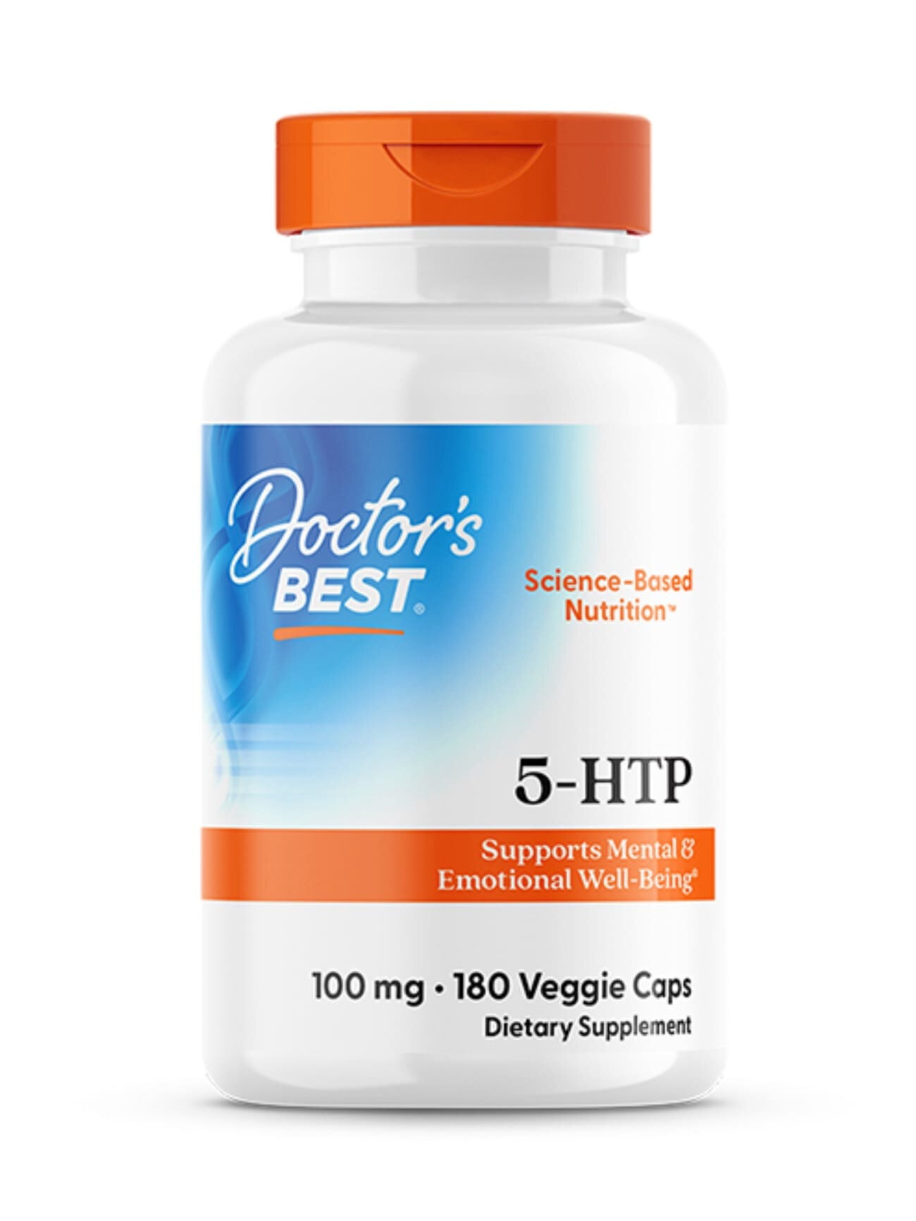 Doctor's Best 5-HTP, 5-Гидрокситриптофан 100 мг 180 вегетарианских капсул