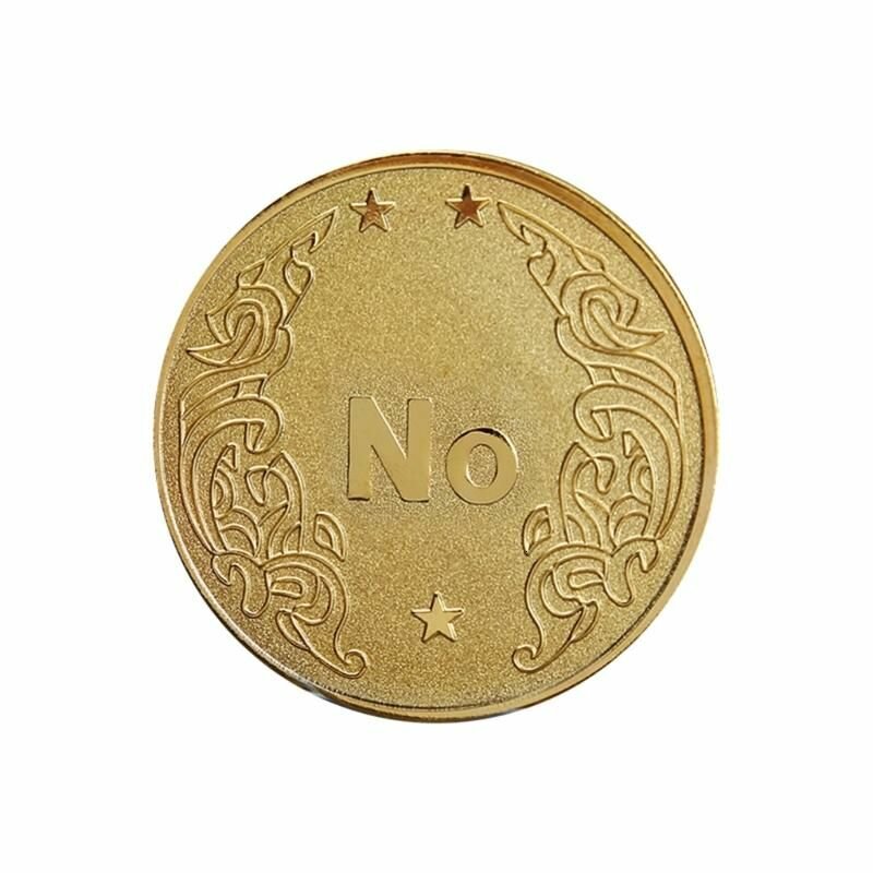 Практичная монета для принятия решений Да или Нет, Gold
