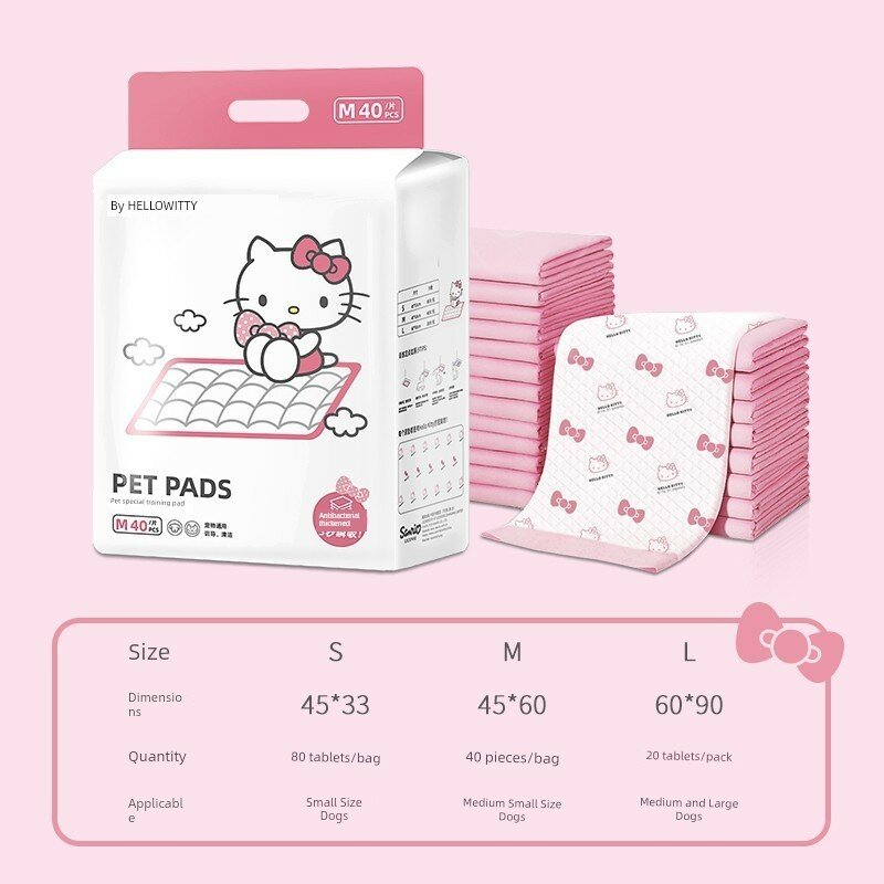 Hello Kitty Сладкий Розовый Абсорбирующие Подгузники Для Щенков, Размер S, 3 Упаковки