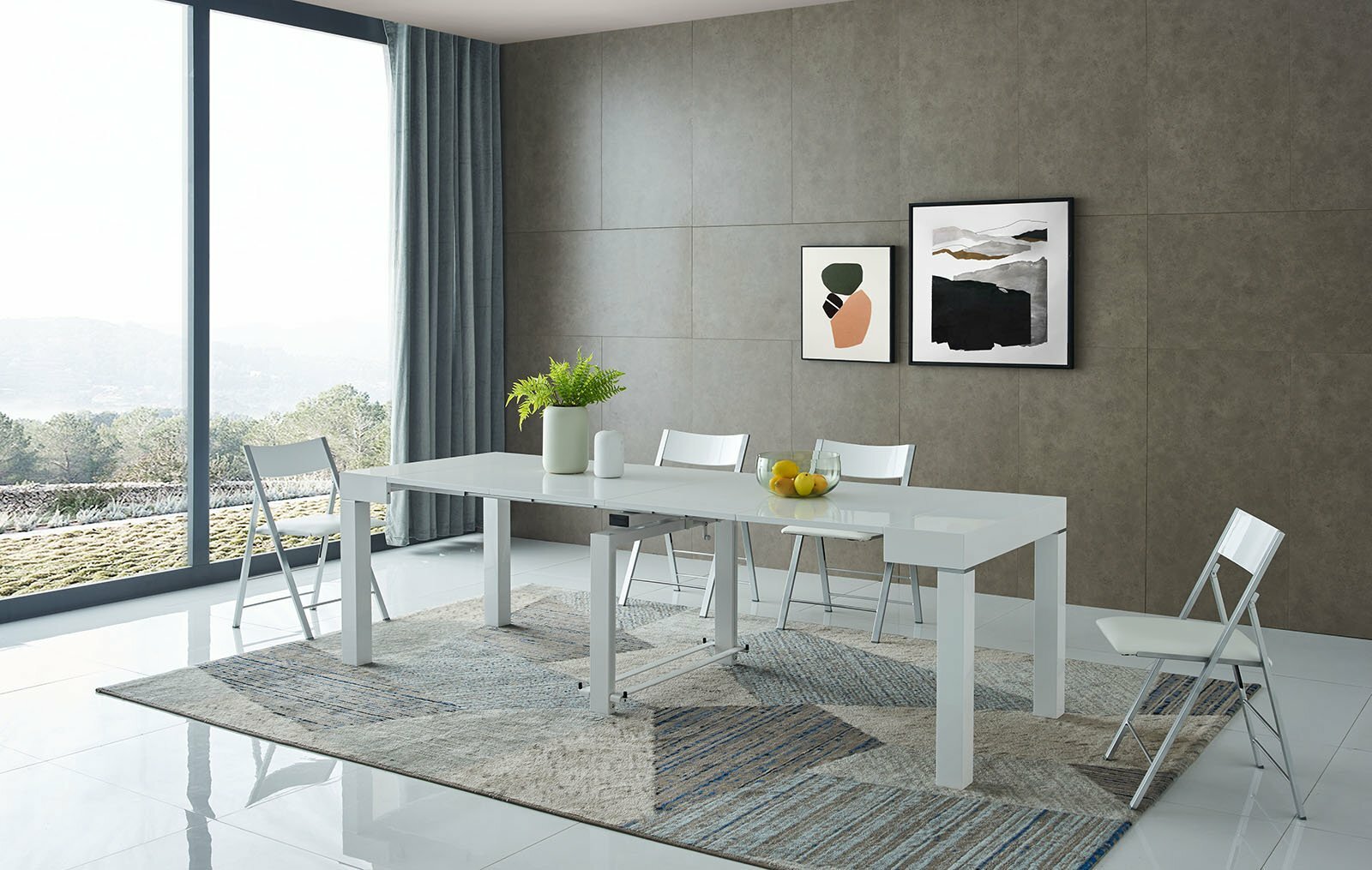 Стол раскладной Claus, белый