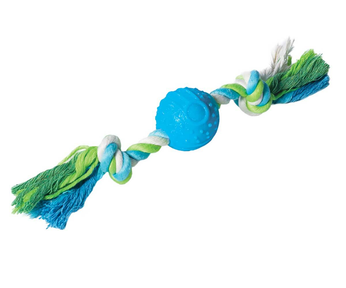 Игрушка для собак Triol мяч с веревкой 5/29см термопластичной резины 12191148