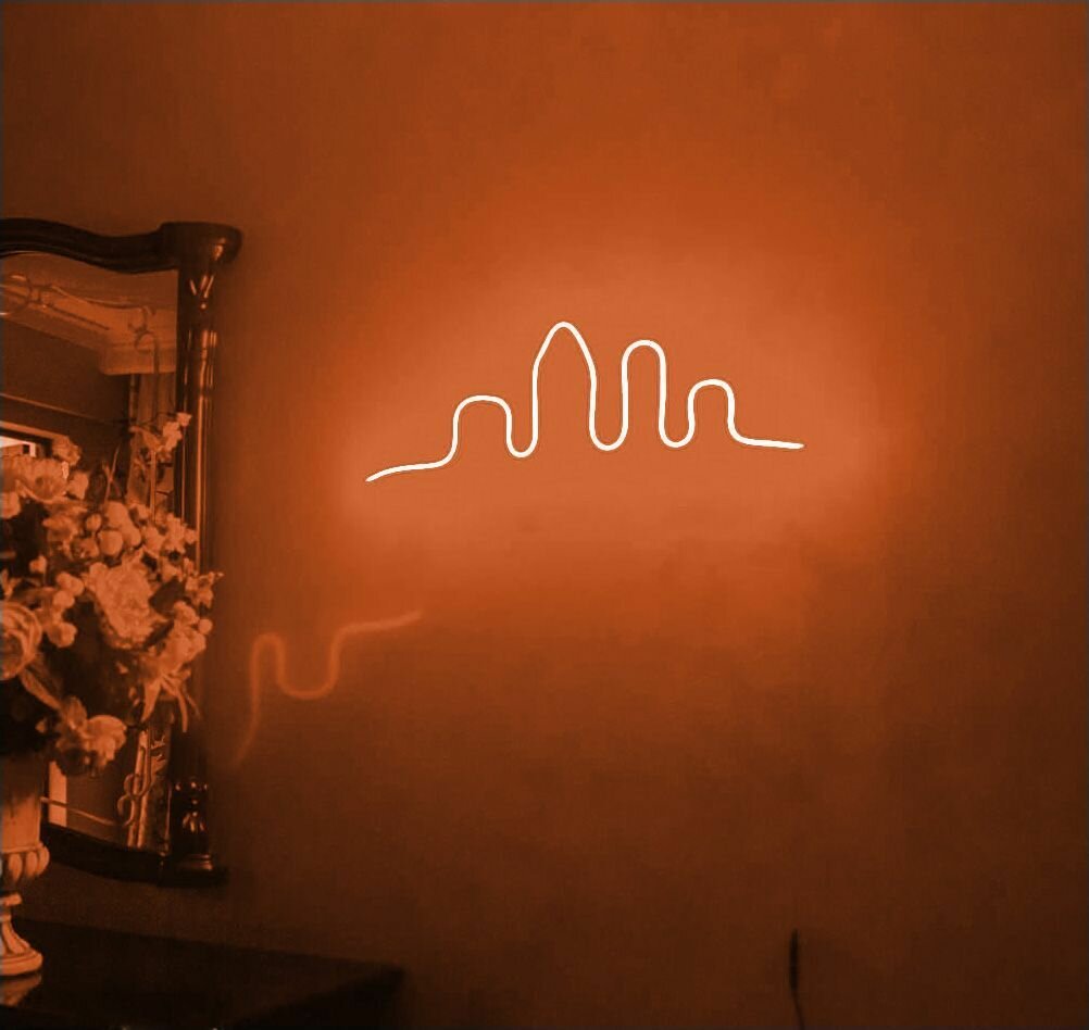 Неоновый светильник Elmarto Маленький город, 50х17 см, желтый