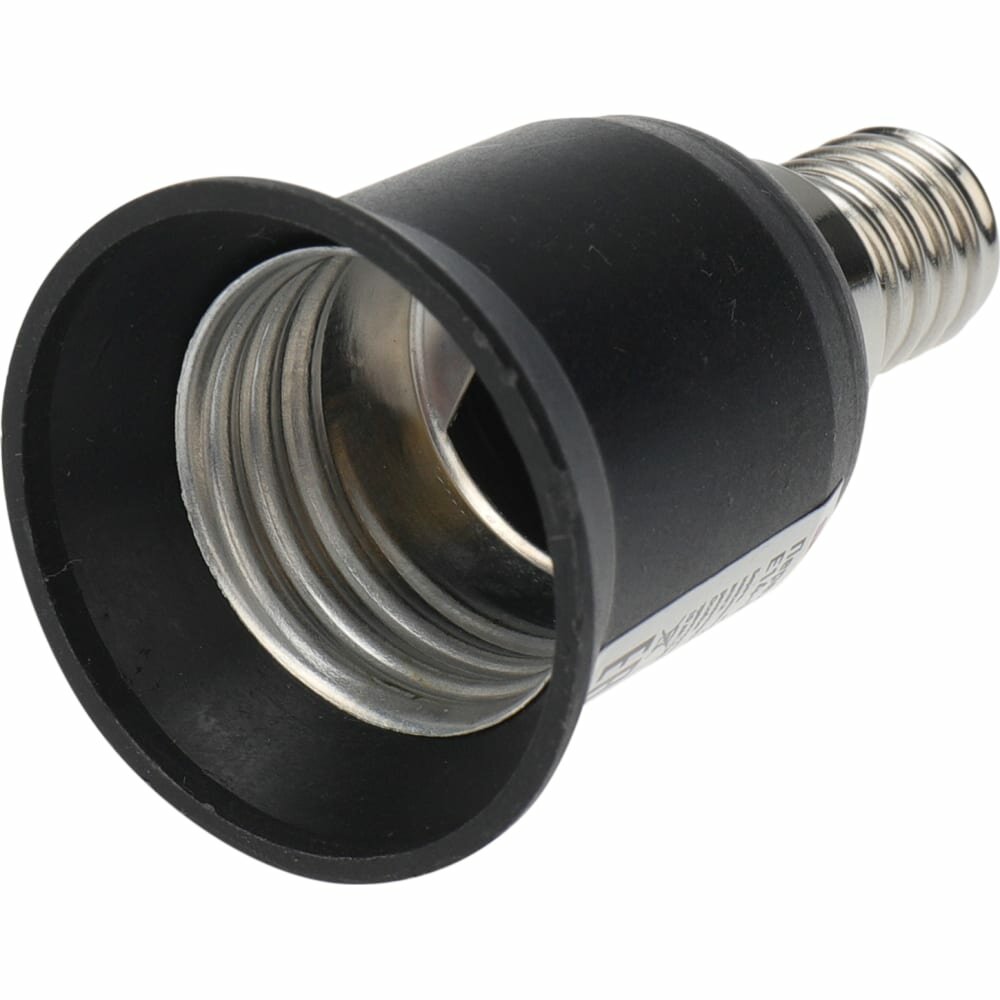 Цокольный переходник REXANT Е14-Е27 черный 11-8871