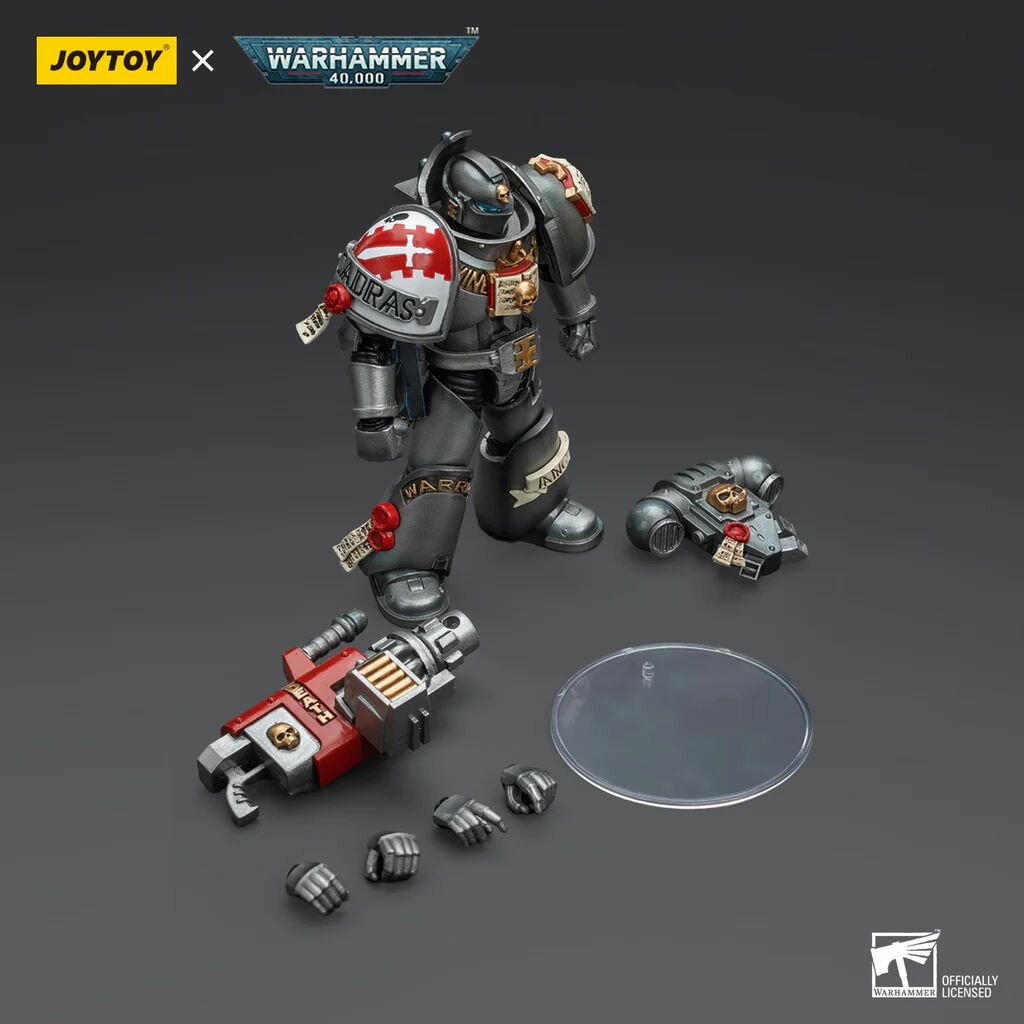 Подвижная фигурка JOYTOY Warhammer 40000 Grey Knights Strike Squad Grey Knight with Psycannon