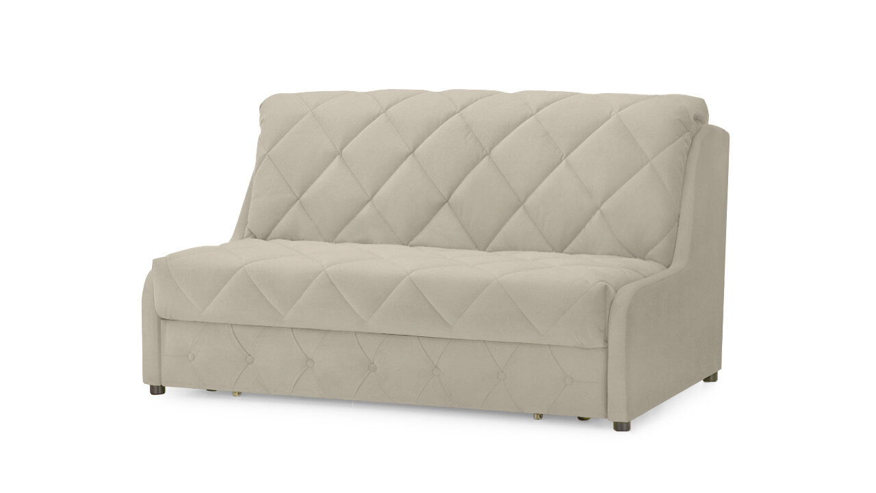 Диван Римус 2 Vivaldi 04 NEW 138x110x92 см, бежевый Велюр, аккордеон GOODFORM