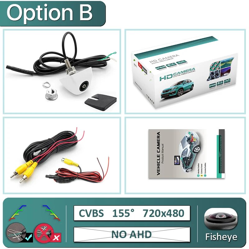 GreenYi 170-градусная AHD 1920x1080P белая камера заднего вида для автомобиля с B-720x480-155deg