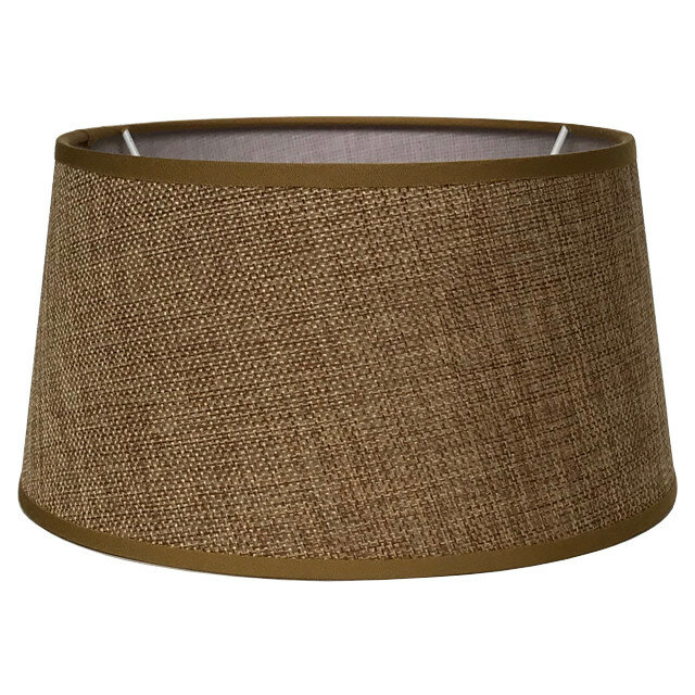Светпром абажур Лен коричневый Е14х40Вт для лампы, тканевый декоративный для интерьера