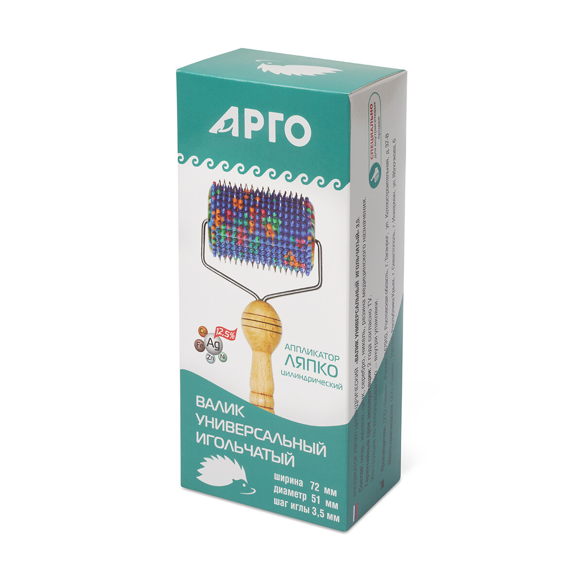 Аппликатор Ляпко «Валик Универсальный» (шаг игл 3,5 мм; D = 51 мм; ш = 72 мм)