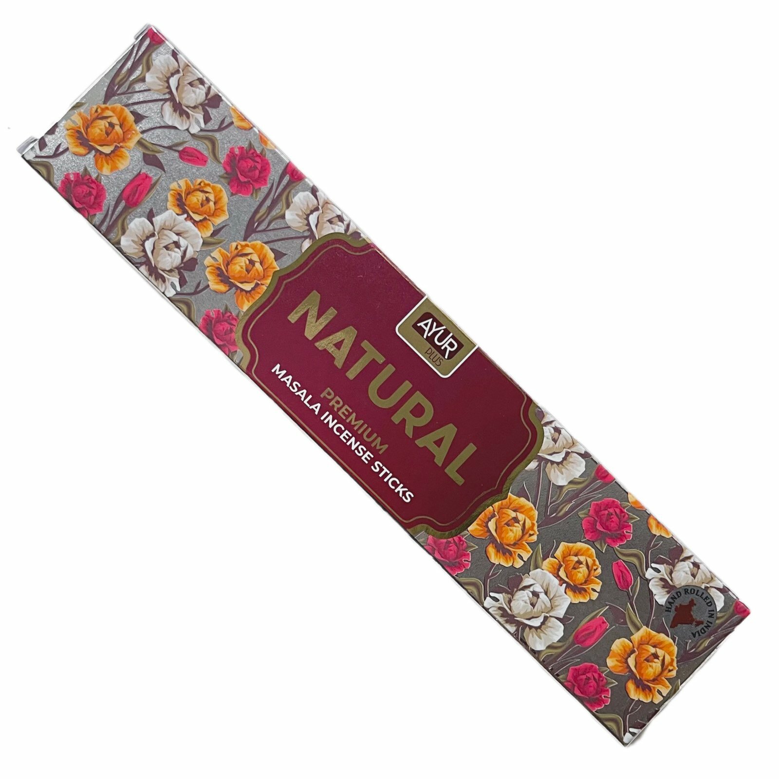 NATURAL Premium Masala Incense Sticks, Ayur Plus (нэчрл, ароматические масала палочки премиум-класса, Аюр Плюс), 18 г.