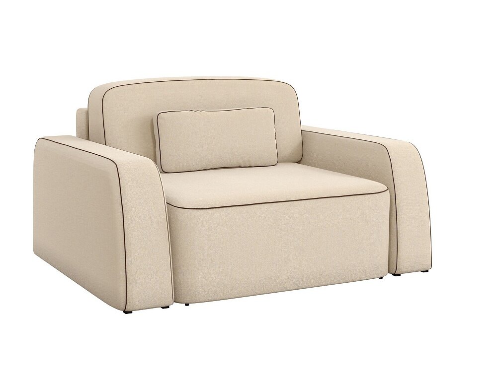 Кресло-кровать Гермес Бежевое Рогожка, 146х105х80 см, с ящиком для белья