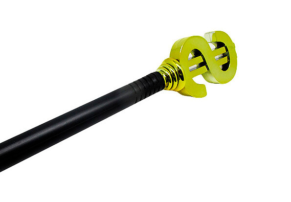 Трость Доллар золотой, пластиковая черная, золотая, длина 70 см