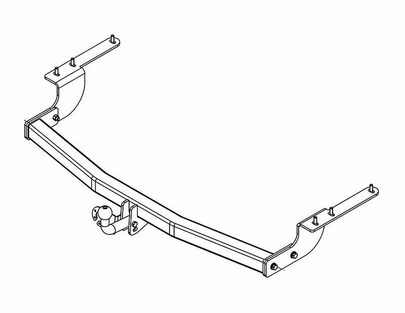 Фаркоп Avtos на TOYOTA HIGHLANDER (2007)(паспорт и сертификат в комплекте)(без электрики)TY 32 (90x20x16)