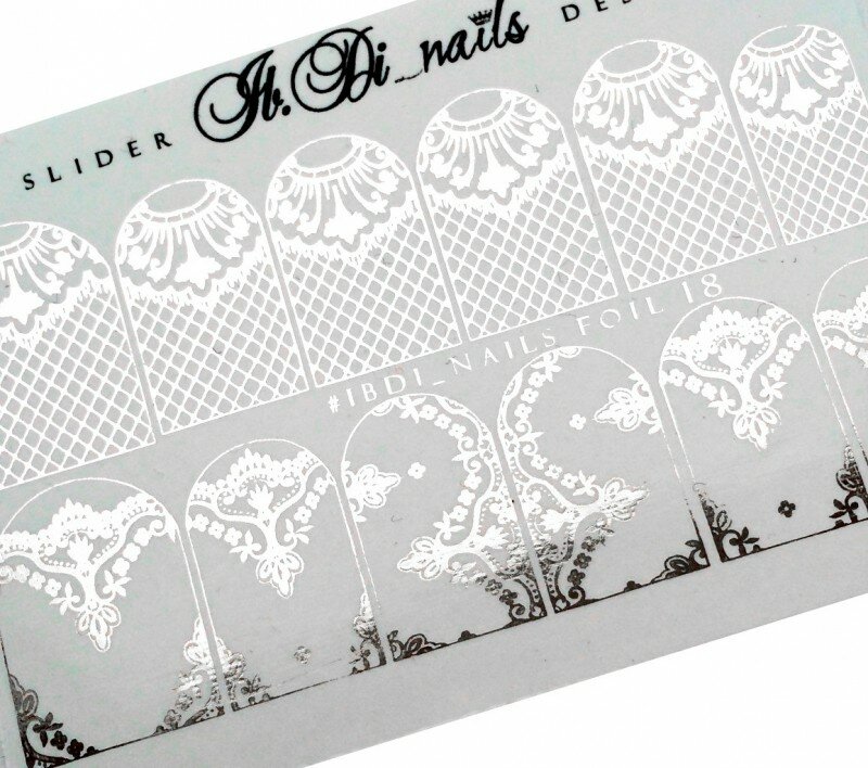 Фольгированный слайдер ibdi FOIL №018 (серебро)