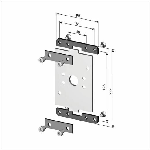 Alutech, Крепление KM/NHK, 1140910, 1 шт.