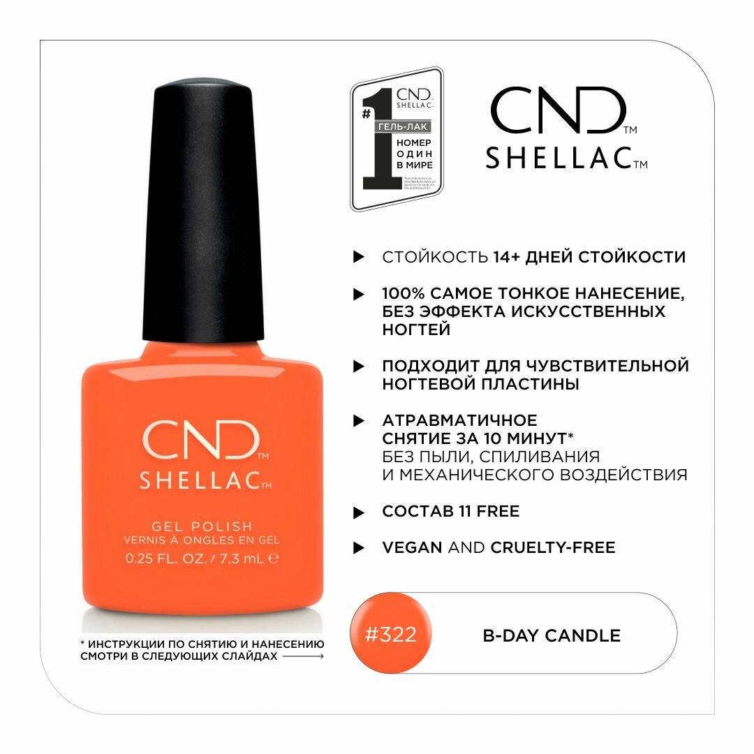 Гель-лак CND Shellac B-Day Candle #322