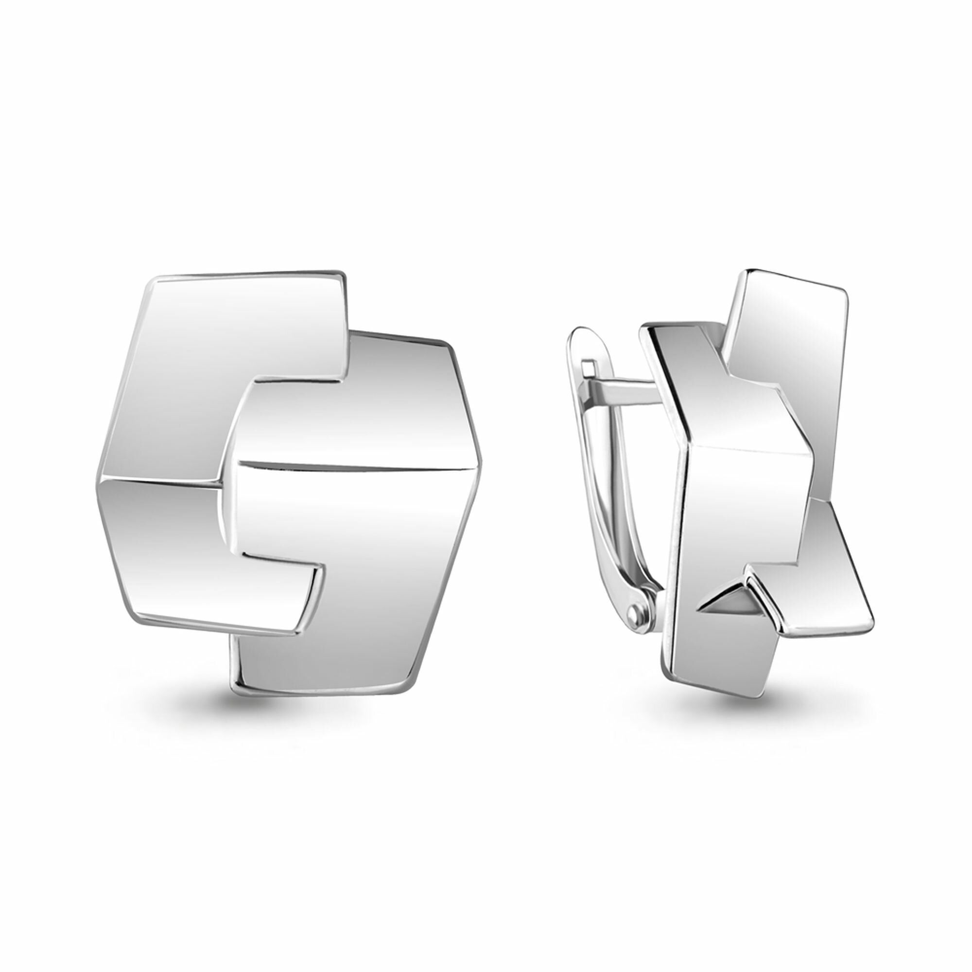 Серьги, серебро, 925 проба, родирование