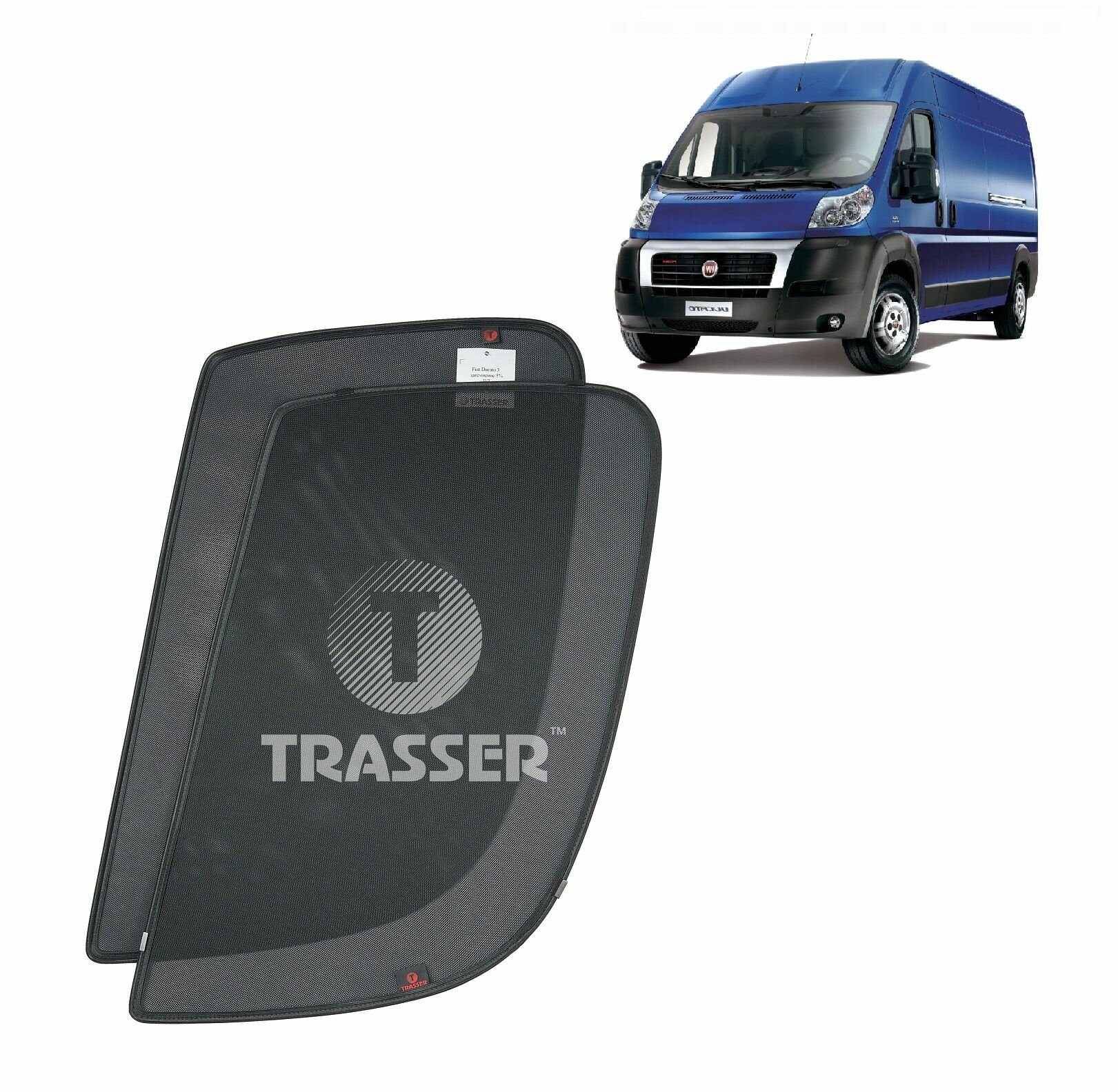 Каркасные шторки для Fiat Ducato (3) 250 (с 2006 по 2015 г. в.) Трассер комплект премиум до форточки