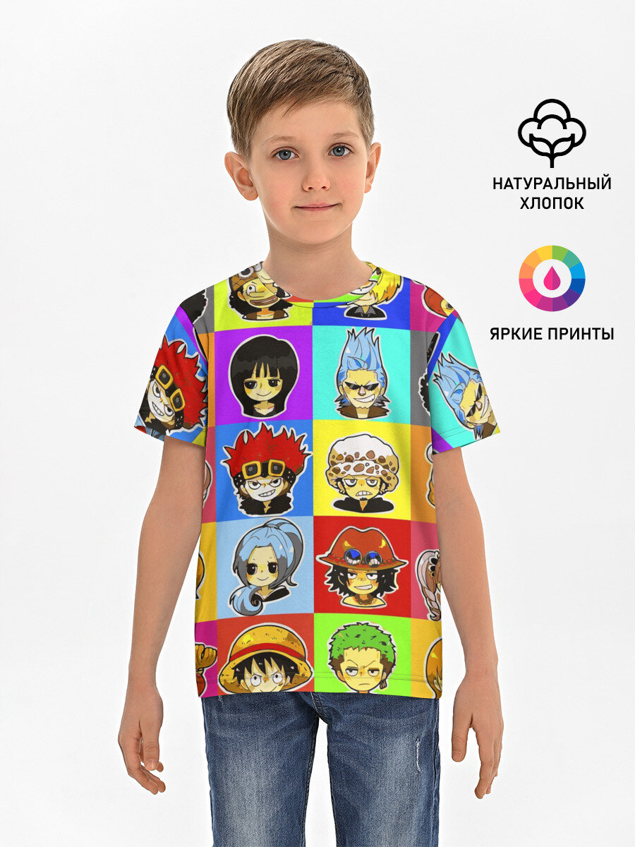 Футболка хлопковая детская ONE PIECE / ВАН ПИС / УЗОР