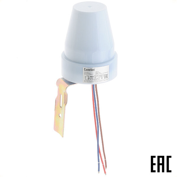 Фотосенсор LXP-02 220В 2200Вт 2-100Лк IP44 Camelion (5 шт. в наборе)