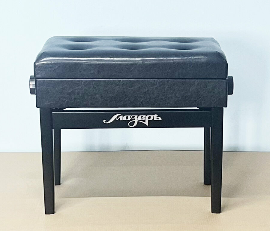 BPM-55/BK Банкетка для пианино или рояля деревянная, черная, Мозеръ