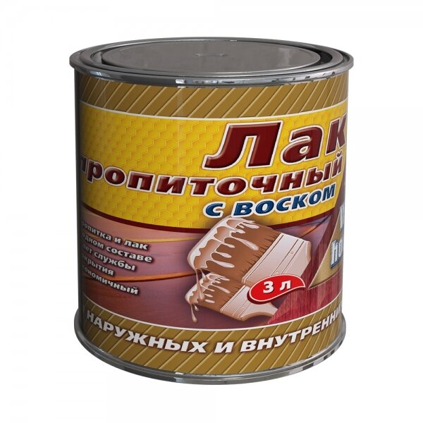 Лак Пропиточный с Воском White House 3л Орех, Полуглянцевый для Внутренних и Наружных Работ / Вайт Хаус Лак.