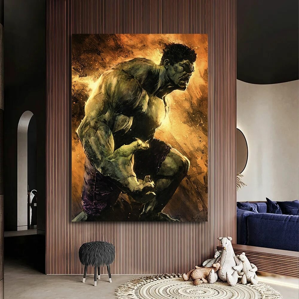 Картина Халк, Hulk, 60х80