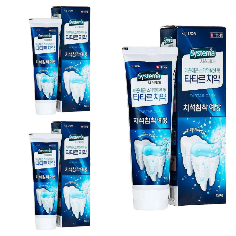 LION Паста зубная для профилактики против образования зубного камня Systema Plaque Care Toothpaste 120г - 3 штуки