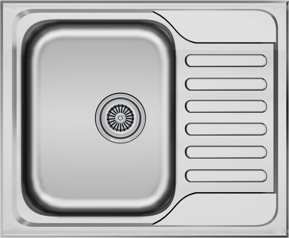 Кухонная мойка KuchenStern Basis 45 653SS60 60x50 см, нержавеющая сталь