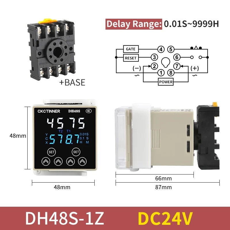 Цифровое реле времени CKCTINNER DH48S-1Z DC24V